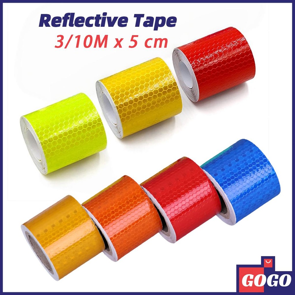 3M 10M Car Reflective Sticker Tape Riding Car Safety Warning Collision ...