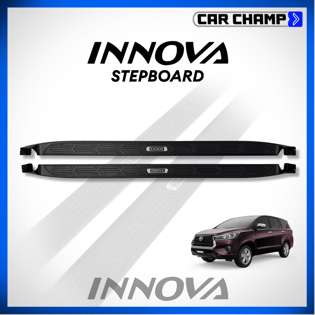 Toyota Innova 2016 to 2024 OEM BLACK /CHROME Stepboard Step Board ( Car ...