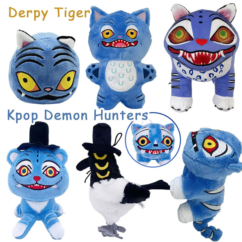KPop Demon Hunters Stuffed Toys Creative Derpy Tiger Plush Doll ...
