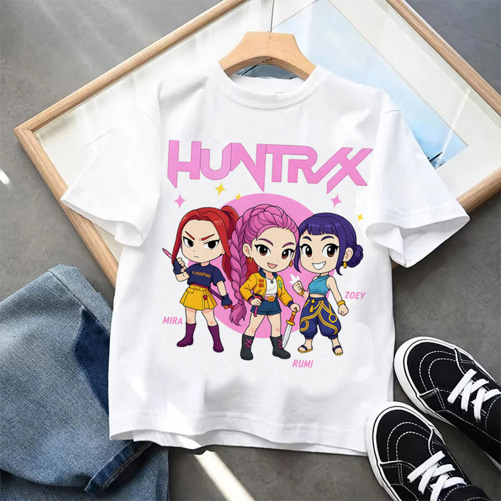 New Kpop Demon Hunters Children's T-shirt Kpop Tiger Harajuku Tshirt ...