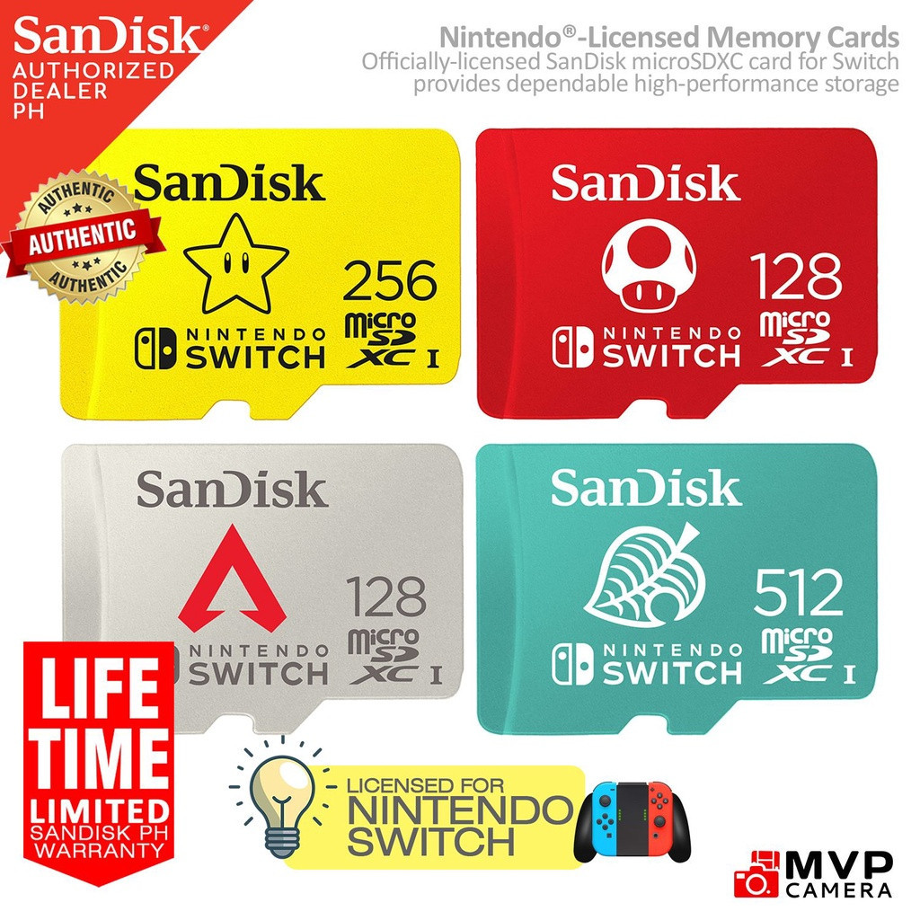 RQ+♥Sandisk Nintendo Switch Memory Card 512GB 256GB 128GB APEX LEGENDS ...