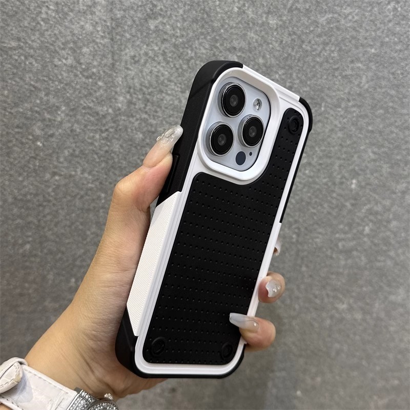 【Thickened anti-drop armor/contrasting anti-slip/TPU+PC hard case/White ...