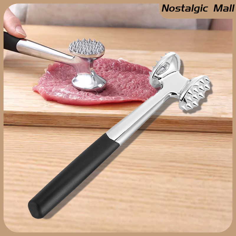 Meat Tenderizer Hammer Stainless Steel Heavy Duty Meat Mallet Dual ...