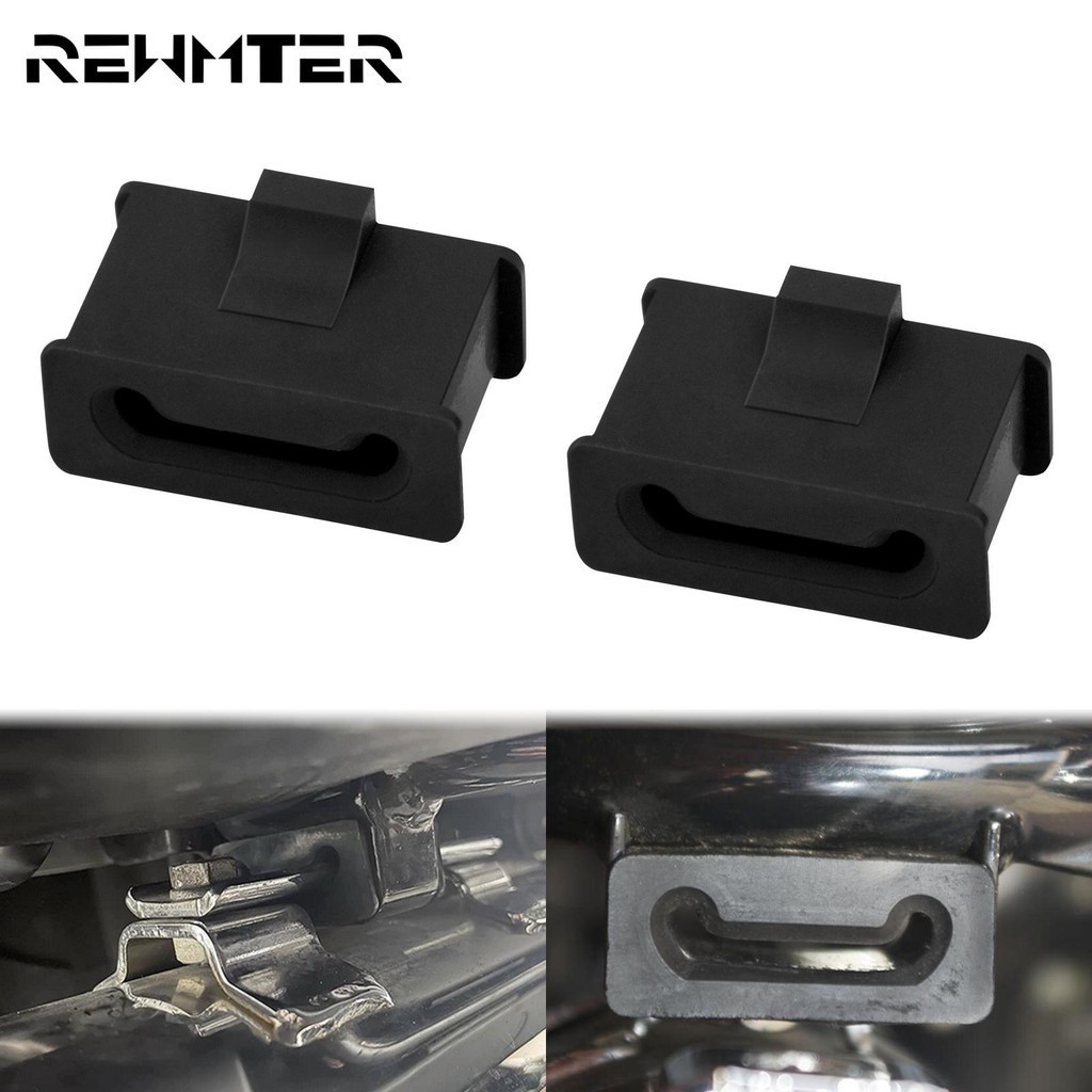 2xMotorcycle Rubber Muffler Mounts Muffler Bushing Support Black For ...