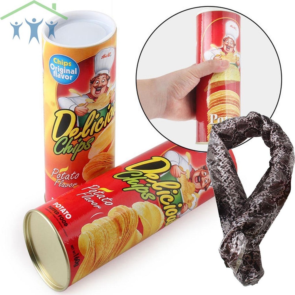 Potato Chip Snake Can for Jokes , Fake Snake Can Toy High Simulation ...