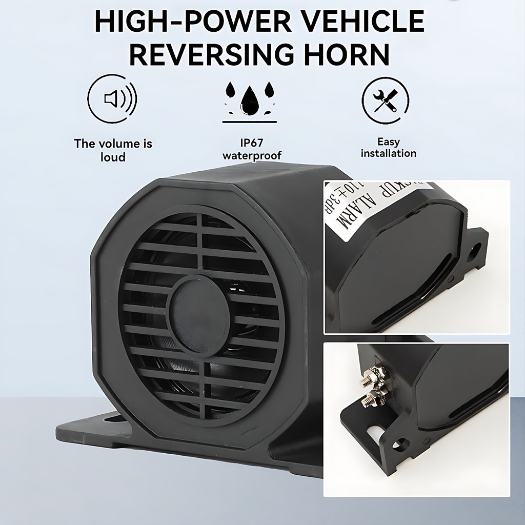 12V - 48V 105dB Back up Alarm Horn Speaker Reversing Horn Fit for ...
