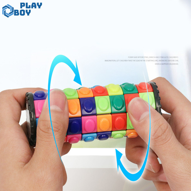 Playboy DIY Children's Puzzle Three-dimensional Magic Tower ABS Development Intelligence Cube ...