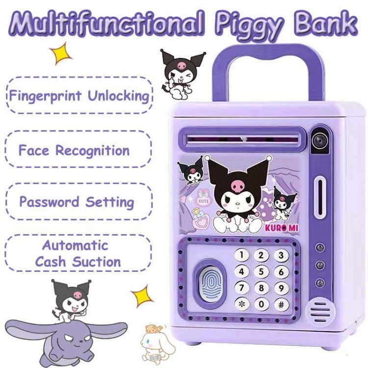 Sanrio Multifunction Music Savings Piggy Bank Toy Kuromi My Melody ...