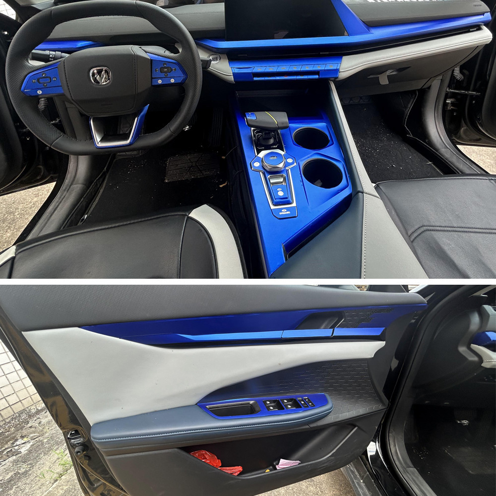Car-Styling Carbon Fiber Car Interior Center Console Color Change ...