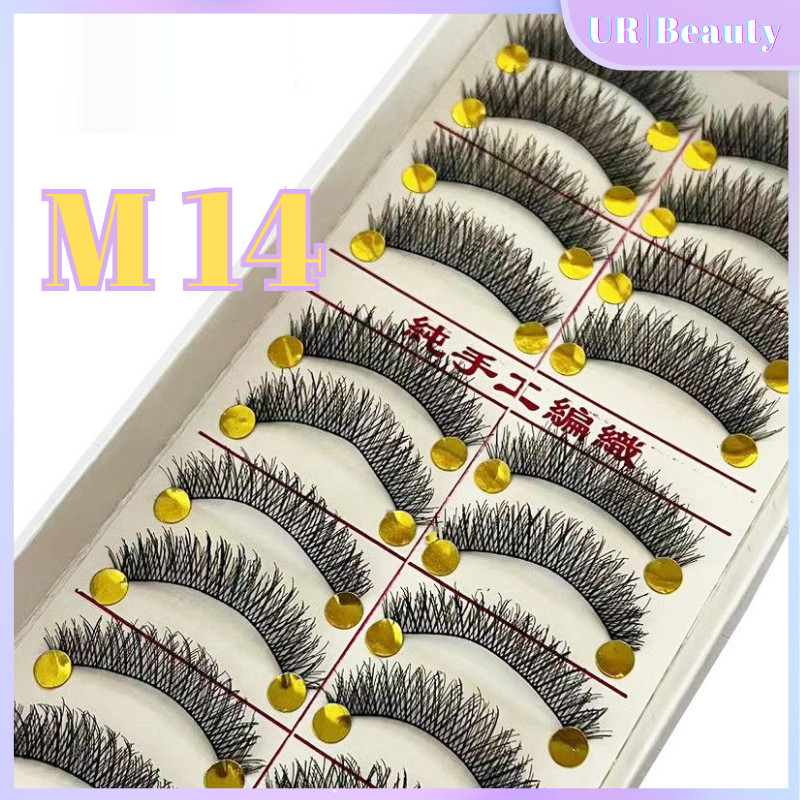 UR Beauty 10 pair M14 FALSE EYELASHES TAIWAN LASHES AND EYELASHE GLUE ...