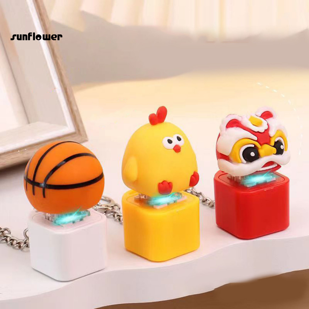 SU Duck Keycap Toy Stress Relief Click Toy Wooden Fish Duck Basketball ...