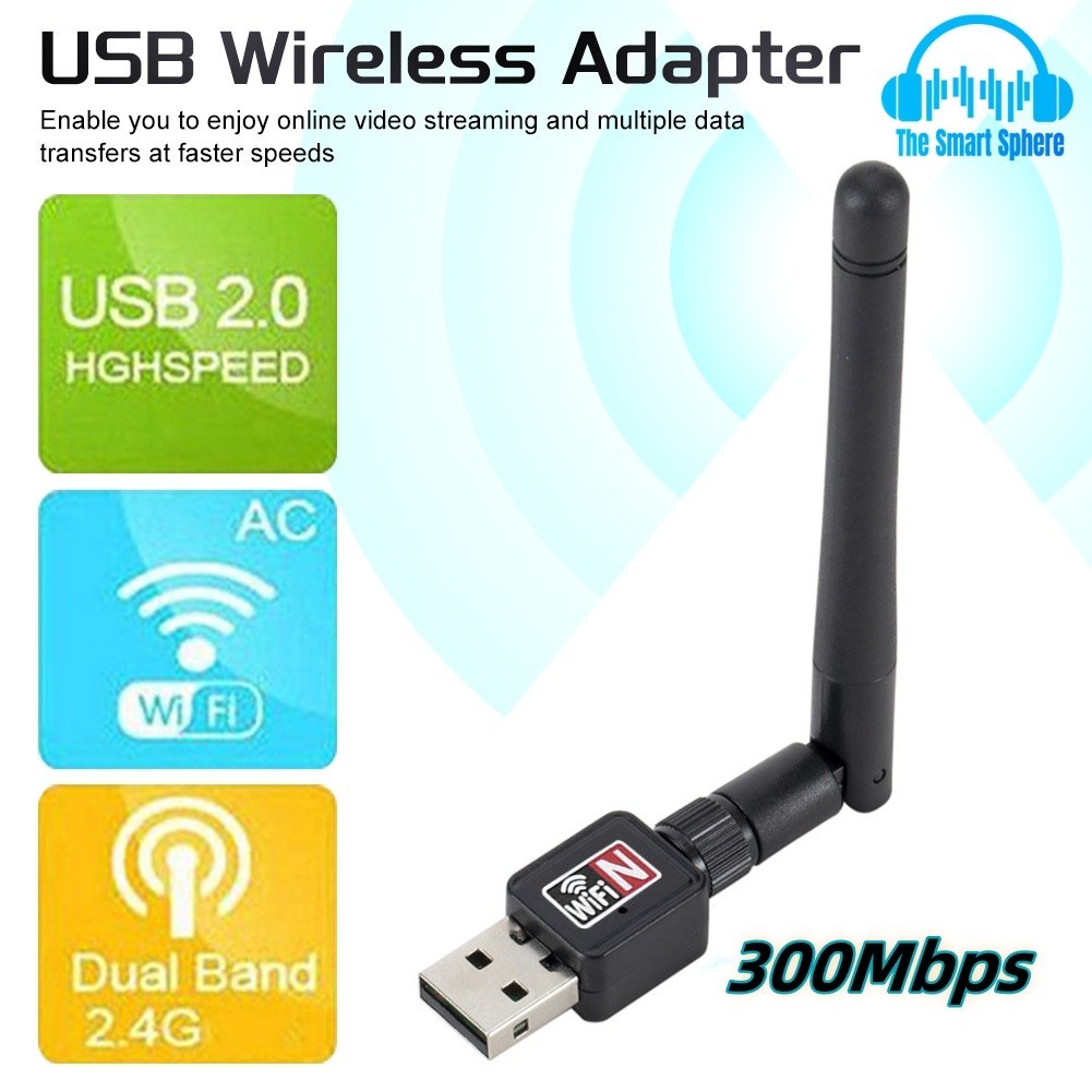 Wireless 300Mbps USB WiFi Router Adapter PC Network LAN Card Dongle ...