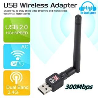 Wireless 300Mbps USB WiFi Router Adapter PC Network LAN Card Dongle with Antenna | Shopee ...