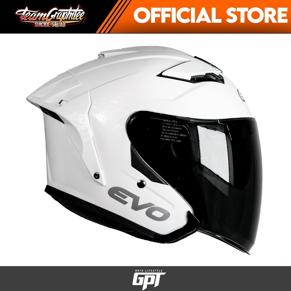 EVO HELMET TR-X HALF FACE DUAL VISOR w/ FREE CLEAR LENS | Shopee ...