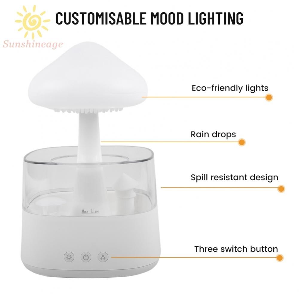 【SUNAGE】Modern Cloud Rain Humidifier Diffuse and Humidify Air 450ml ...