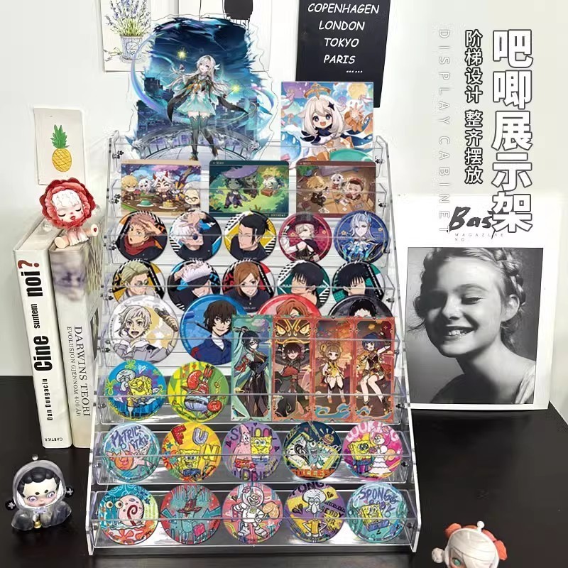 Acrylic Bar Display Stand Transparent Desktop Millet Storage Box Ladder ...