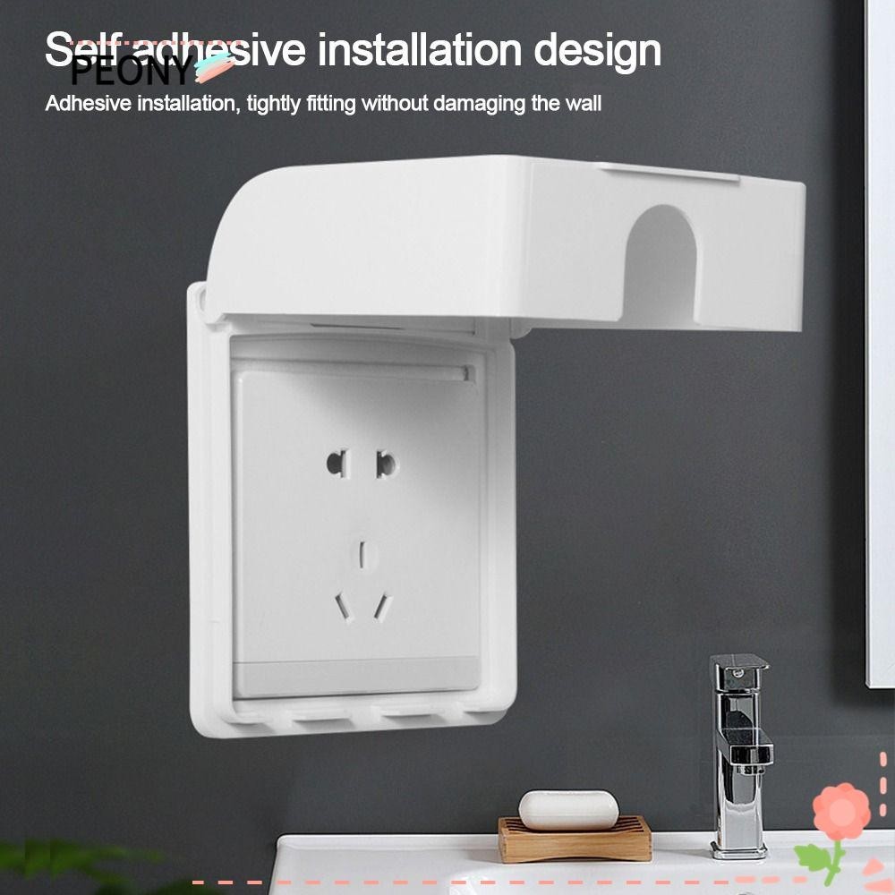 PEONY Switch Protective Cover, 86 Type Plastic Socket Waterproof Box ...