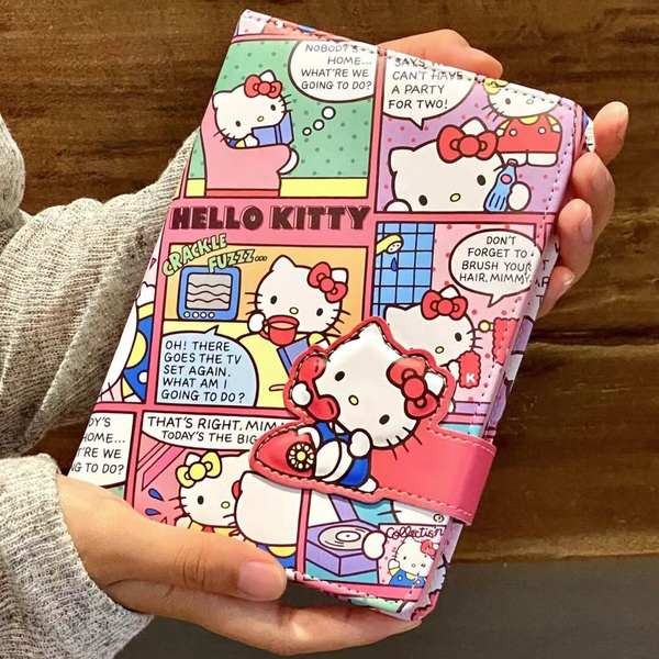 Little Red Book with Hello Kitty Notebook Color Page Magnetic Buckle B6 ...