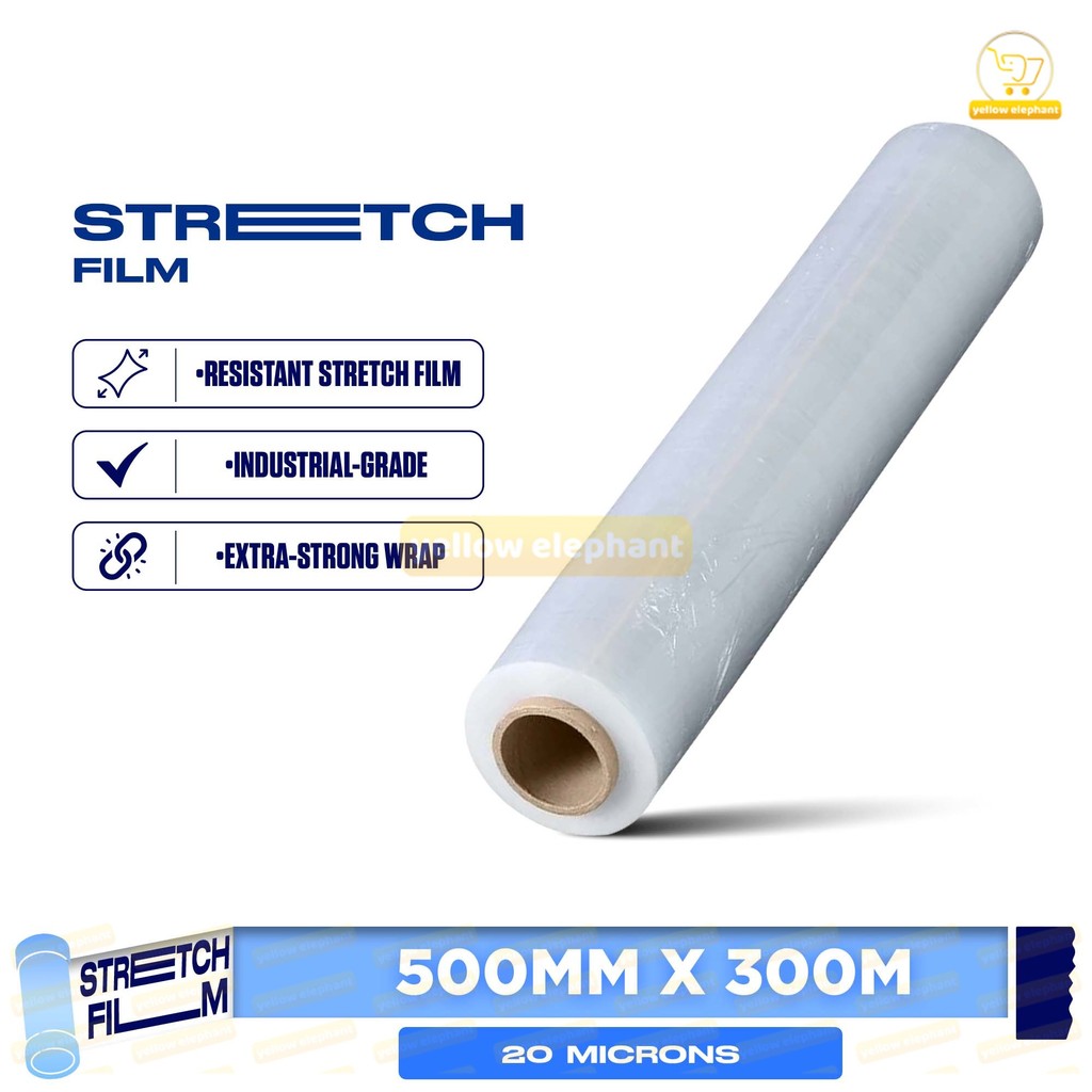 Stretch Film / Jack Wrap 500mm X 300m 20microns Yellow Elephant ...