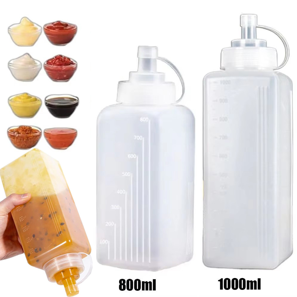 Kitchen Large Caliber Condiment Dispenser Squeeze Bottles/Leak-Proof ...