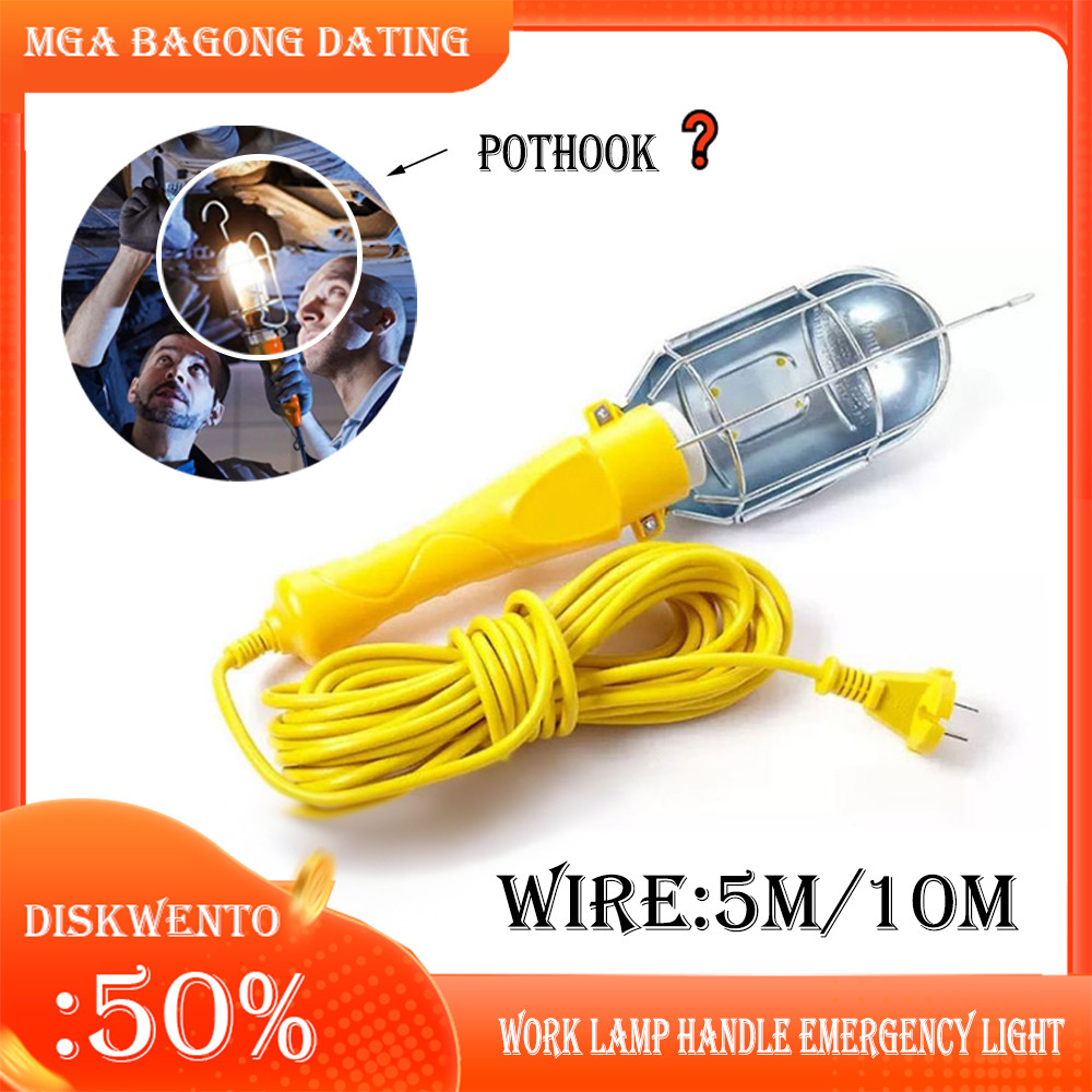 Portable Inspection Work Lamp Handle Emergency Light with Hook Trouble ...
