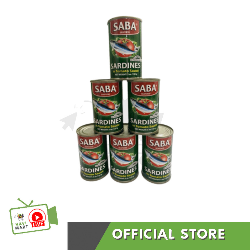 HAVI LIVE SABA SARDINES GREEN IN TOMATO SAUCE 6PCS X 155G | Shopee ...