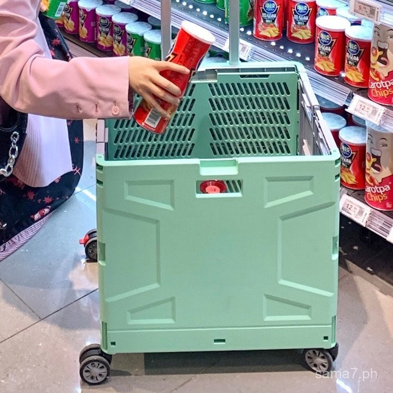 Shopping Cart Luggage Trolley Portable Trailer Folding Shopping Cart ...