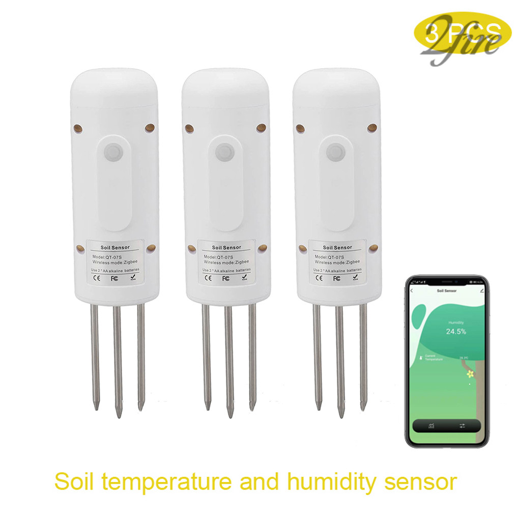 1/2/3/4 Plant Monitor Outdoor Soil Temperature Meter Moisture Humidity ...