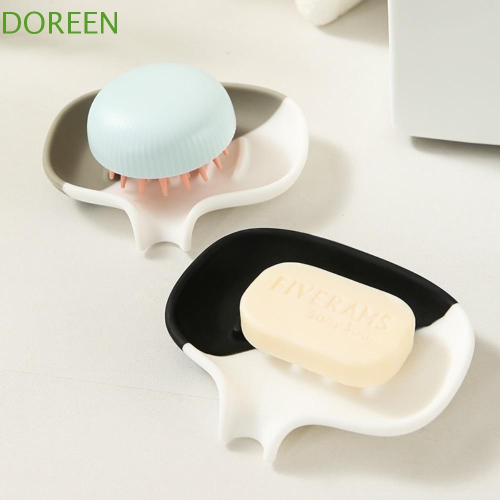 DOREEN Water Filter Soap Box, Color Contrast Self Draining Drain Soap ...