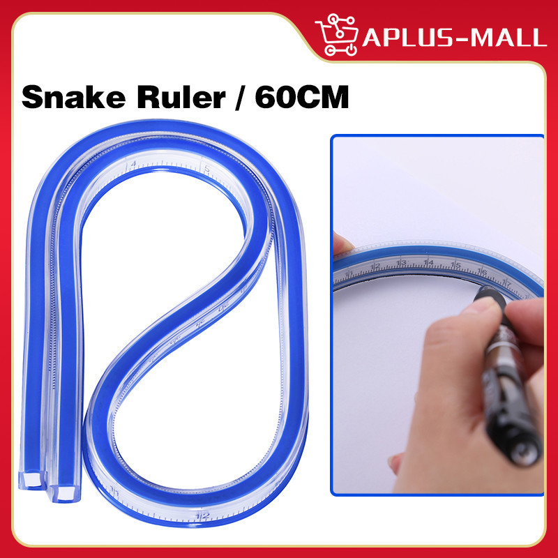 60Cm Flexible Curve Ruler Snake Ruler Drawing Tool Sewing Ruler Tailor ...