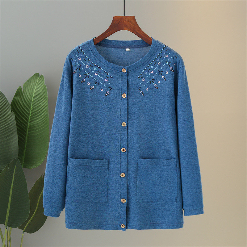 Plus Size 2XL-6XL Women's Long Sleeved Fashion Floral Embroidery Autumn ...