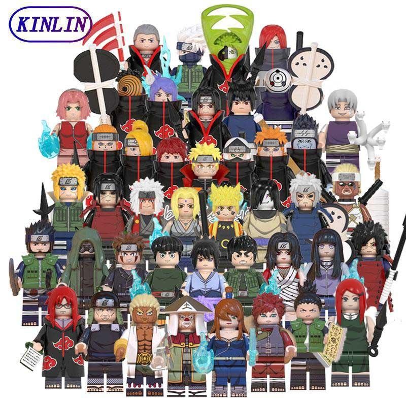 Naruto Action Figures Building Block Toys Naruto Sasuke Kakashi Mitsuki ...