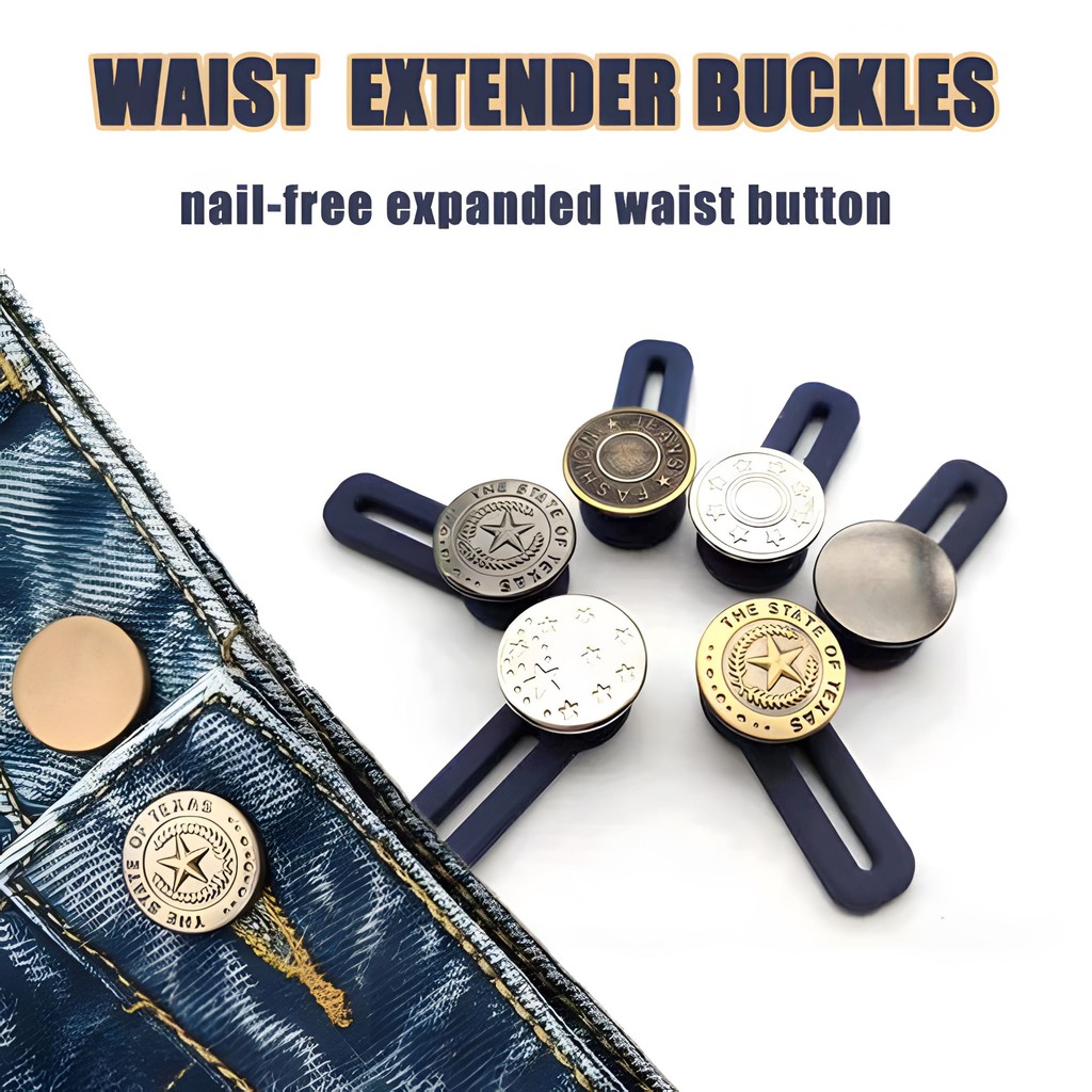 1Pc Metal Button Extender for Pants Jeans Adjustable Waistband Expander ...