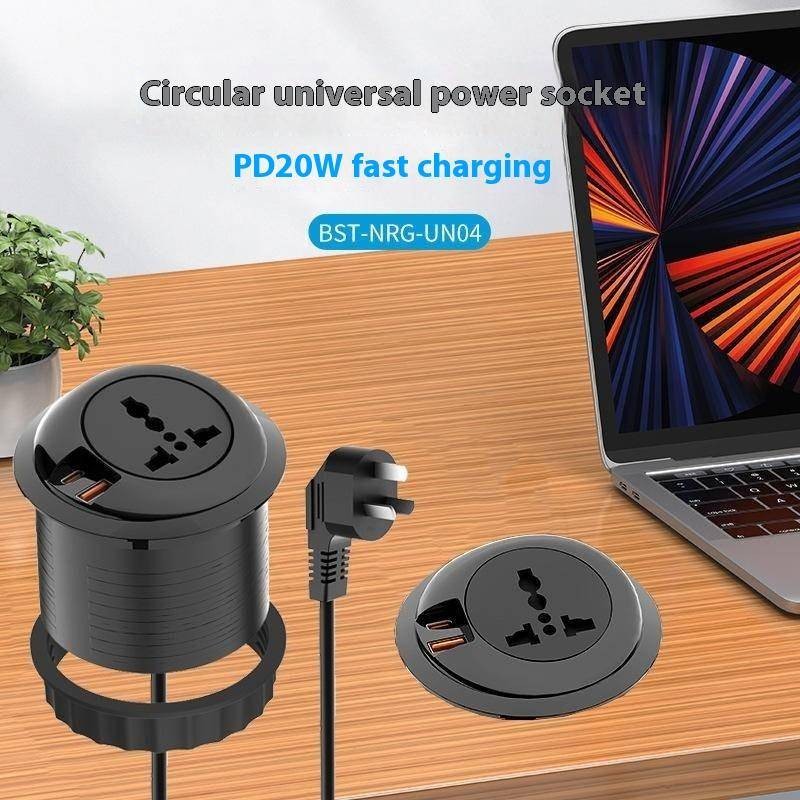 Concealed Universal Power Socket PD20W Fast Charge Universal Socket ...