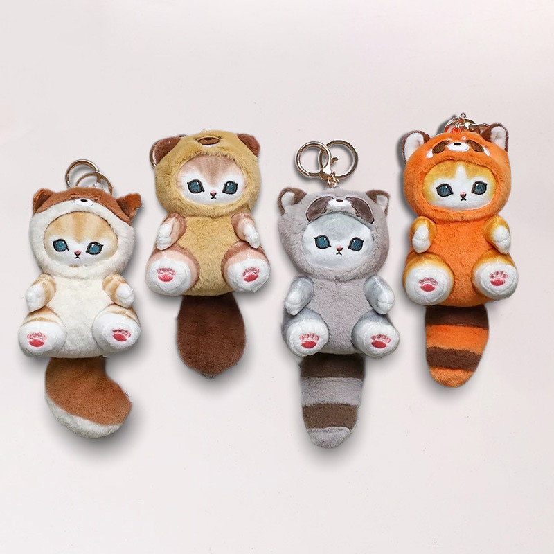 Mofusand Cat Animals Series 12cm Pendant Plush Doll Cute Shark Cat Soft ...