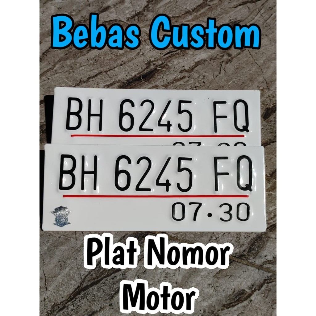 Create Custom Motorcycle Number Plates, Free List of Stickers | Shopee ...