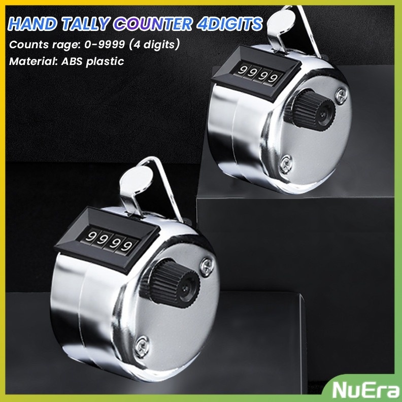 NuEra Mini Digital Hand Tally Counter 4 Digit Number Colorful Counting ...