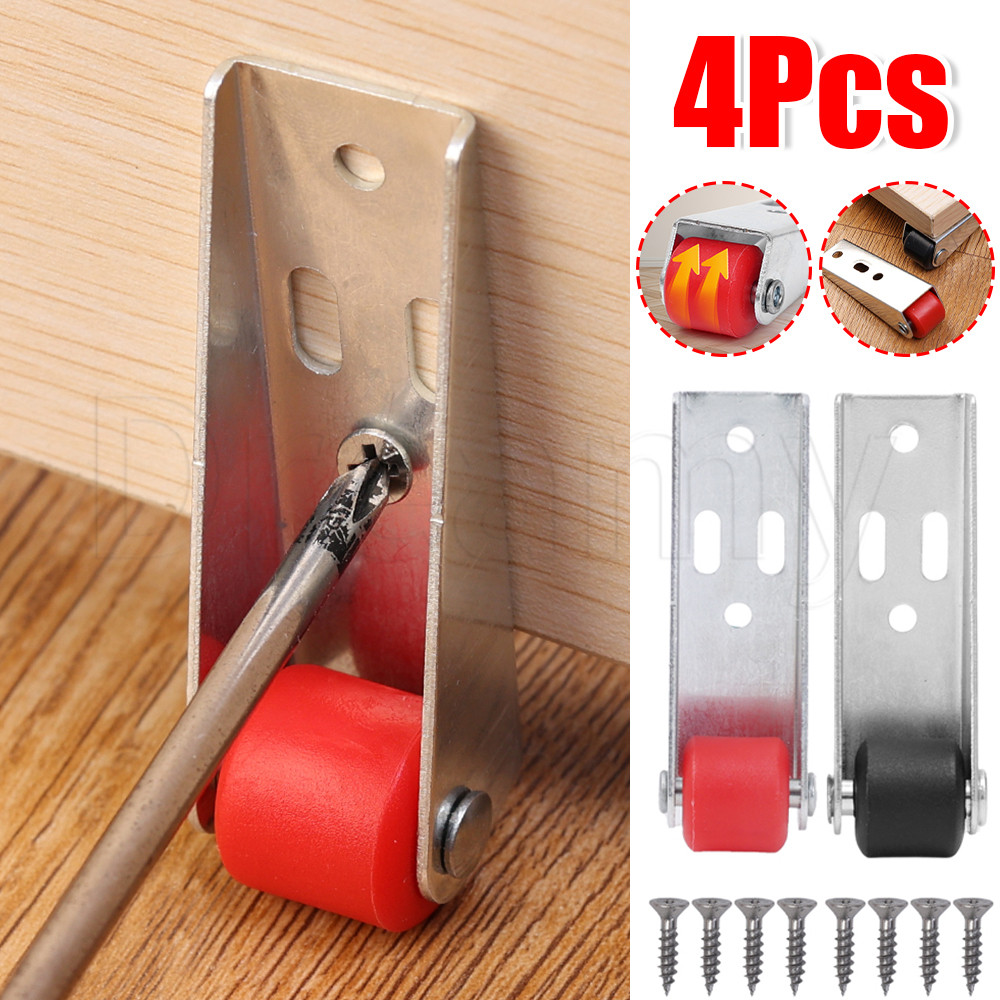 4Pcs Stainless Steel Furniture Directional Roller - Silent Side Mounted ...