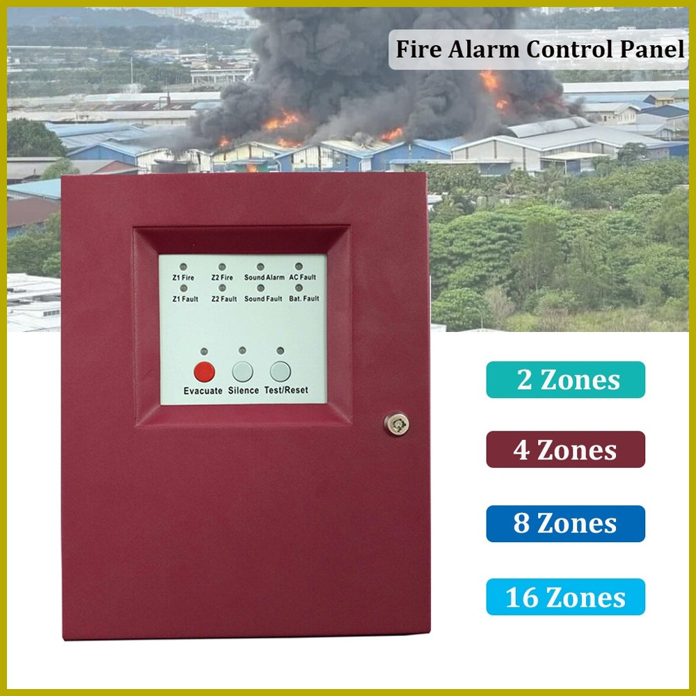 【In Stock】2/4/8/16 Zone Fire Alarm Control Panel with AC Power Fire ...