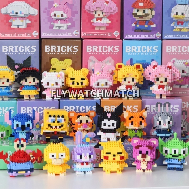 DIY Stacking Blocks Mini Cartoon Bricks DIY Toys Nano Blocks Cartoon ...
