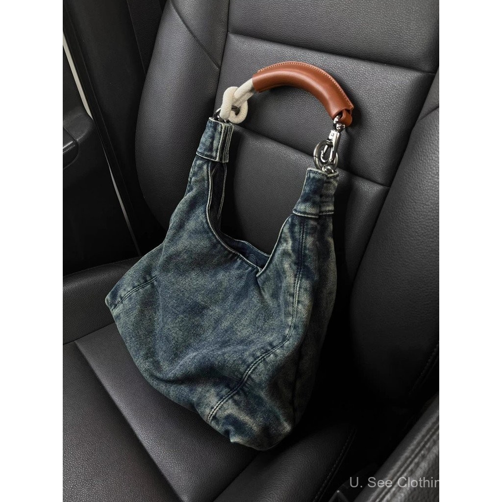 Denim Bag Advanced Denim Tote Bag 2024 New Niche Retro Easy Matching ...