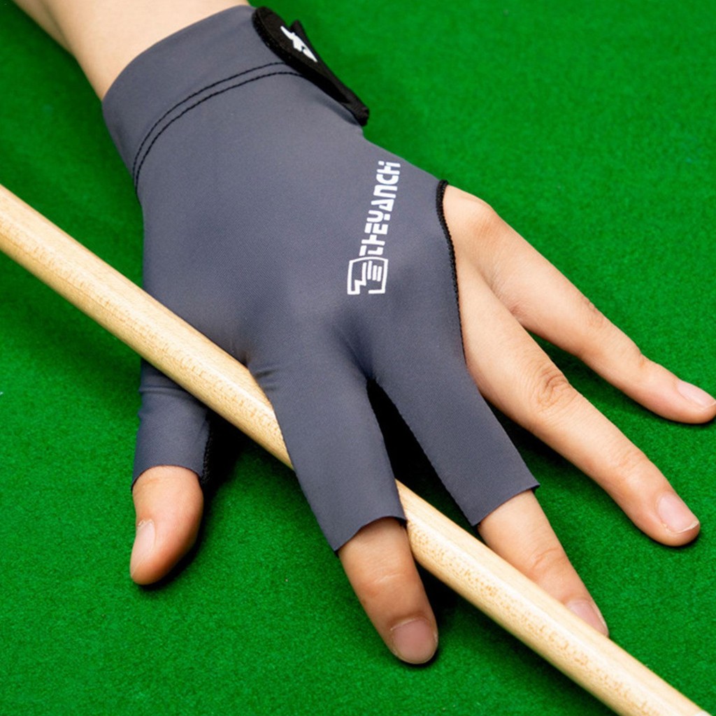 Elastic 3 Fingers Billiard Gloves Left & Right Hand Snooker Glove Carom ...
