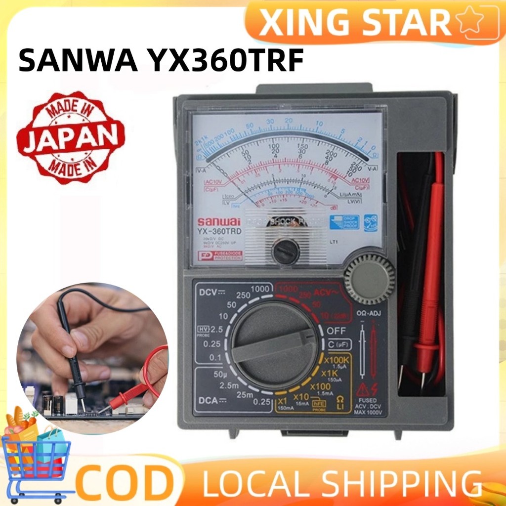 Sanwa YX360TRD Analog Multi-Tester Multi-Meter Analogue Multitester ...