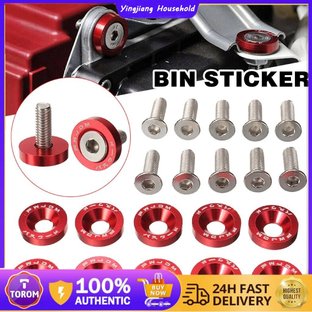 10 Pcs/pack M6 JDM Style Fender Washers Aluminum Washers and Steel ...