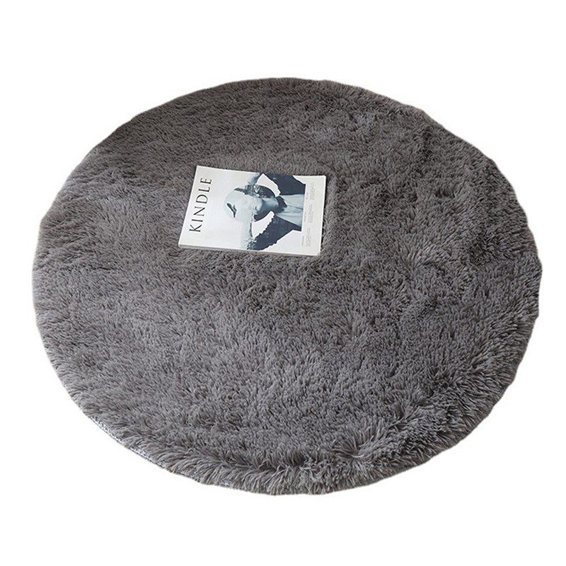 GMARTY 40*40cm Fluffy Wool Rug Living Room Carpets Faux Fur Round Mat ...