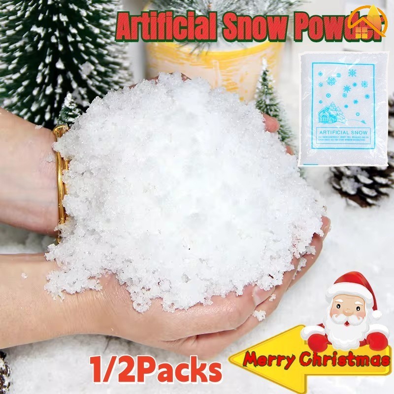 50-200g Artificial Dry Snow Pollen Xmas Party Atmosphere Decoration ...