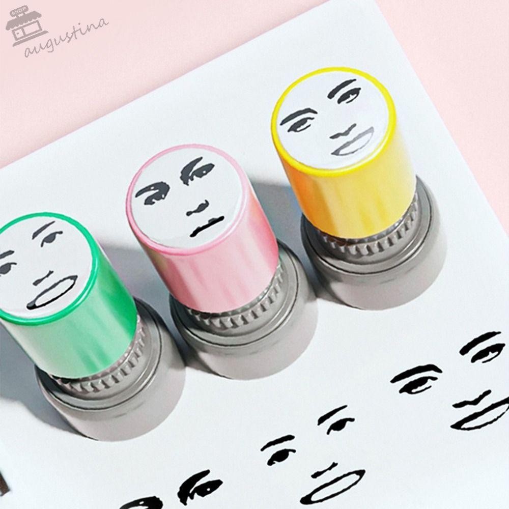 AUGUSTINA Face Memes Seal Stamp, Novetly Self-Inking Funny Seal Stamp ...