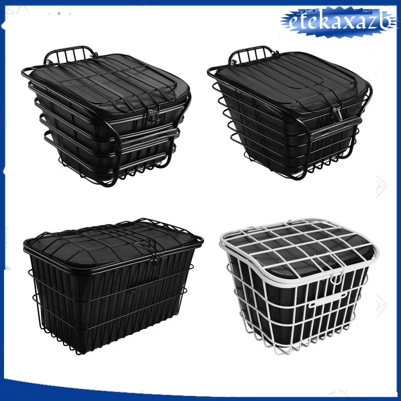 [etekaxazb] Electric Car Basket Bike Basket Pet Boys with Inner Cover ...