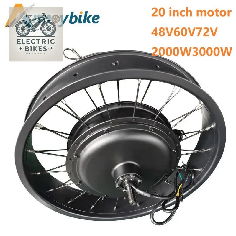 20 inch 3000w 3500w fat tire motor snow bike spoked electric bike ...