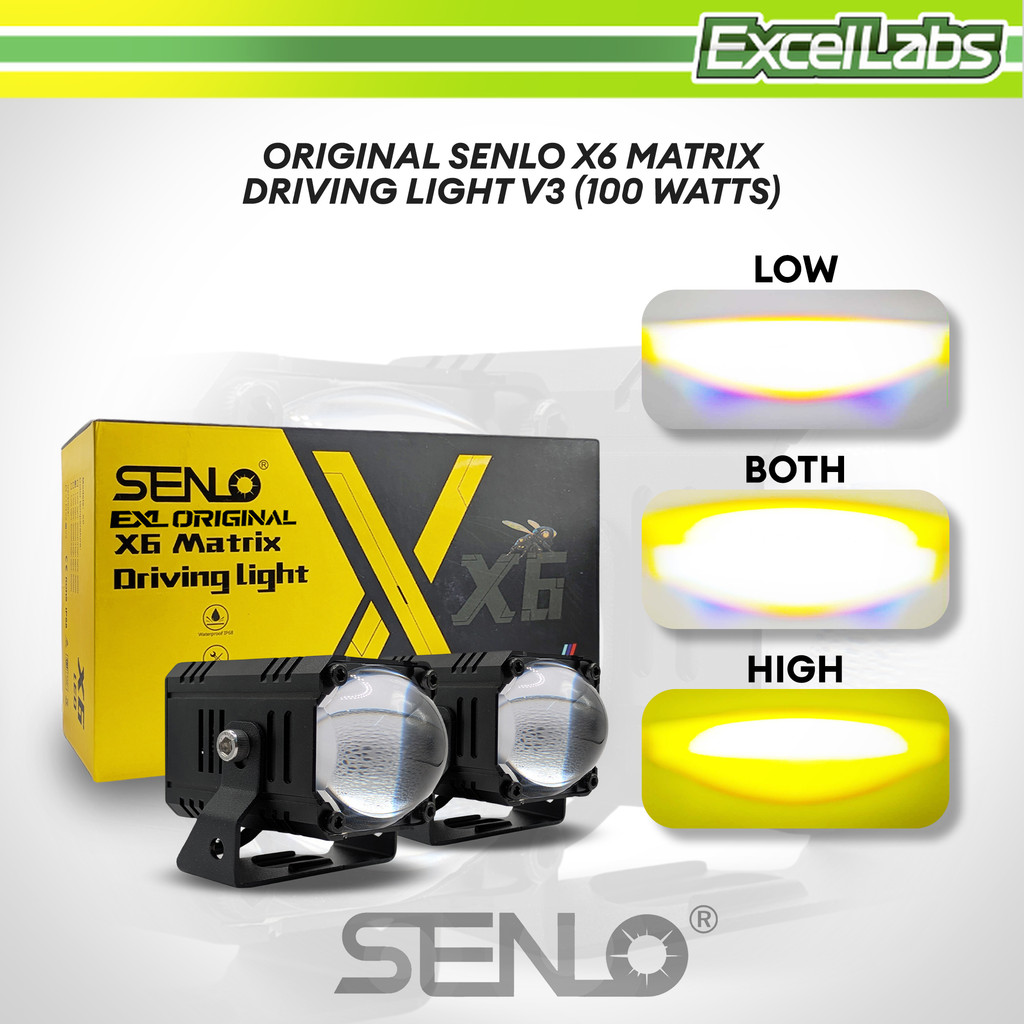 Original Senlo X6 Premium Mini Driving Light 100W Lighting Power ( 6 ...